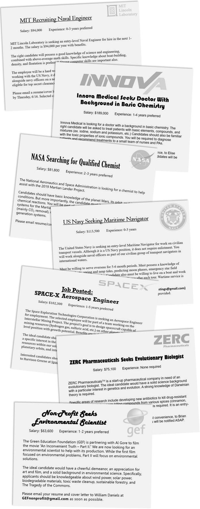 Applying for Jobs (Day I) – www.MrAscience.com