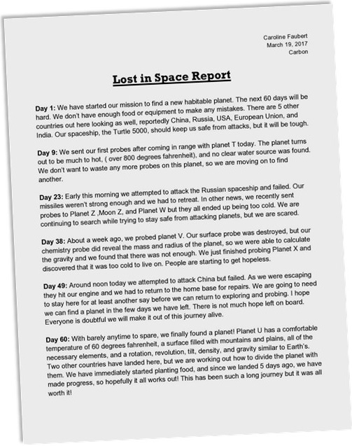 Lost in Space – Day 5 – www.MrAscience.com