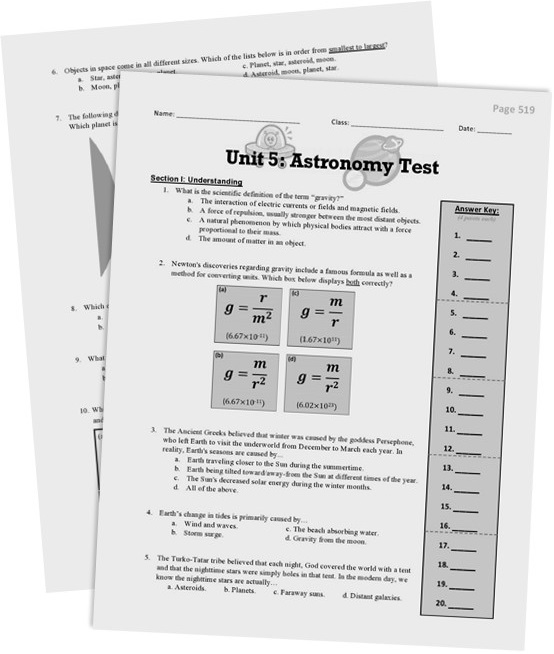 Unit 5 Test – www.MrAscience.com
