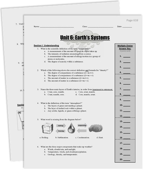 Unit 6 Test – www.MrAscience.com