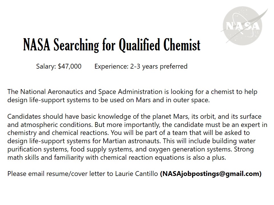 Applying for Jobs – Day 1 – www.MrAscience.com